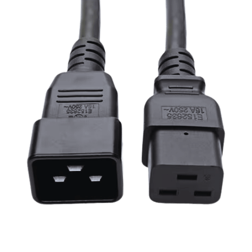 Black 15A 250V C20 to C19 Power Cord 14/3 AWG - Heavy Duty 3m | ACT ...